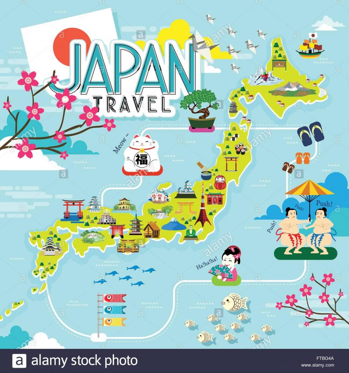 Japonsko cestovního ruchu mapa - mapa japonska cestovního ruchu ...