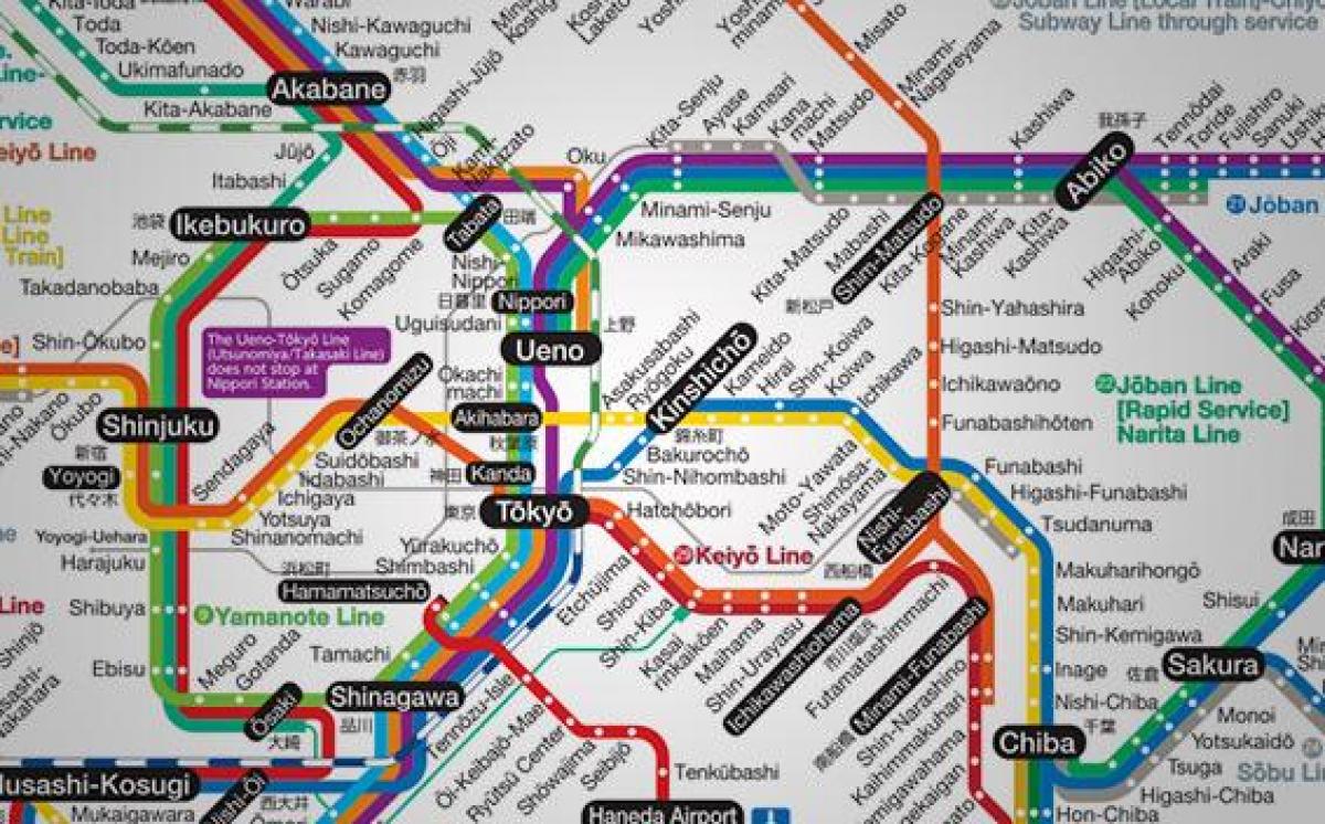 Japonsko mapa metro - Metro mapa japonsko (Východní Asie - Asie)