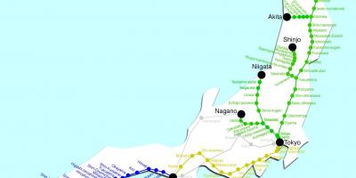 Japonsko mapa - Mapy Japonsko (Východní Asie - Asie)